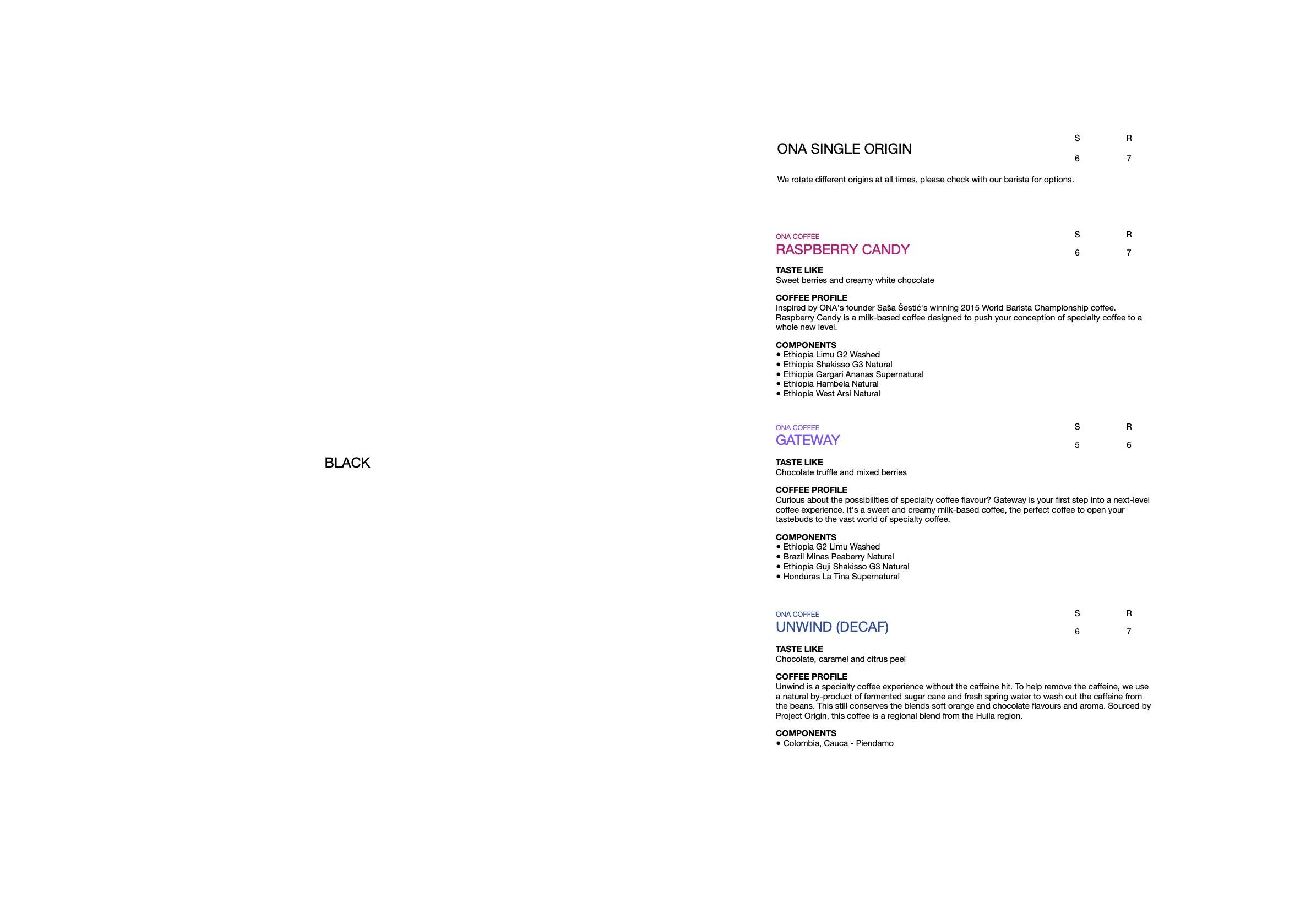 Menu | CAFE FADUCCI